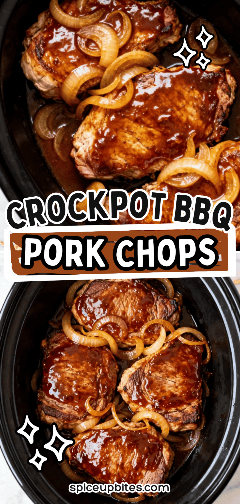 Crockpot BBQ Pork Chops - Spice Up Bites