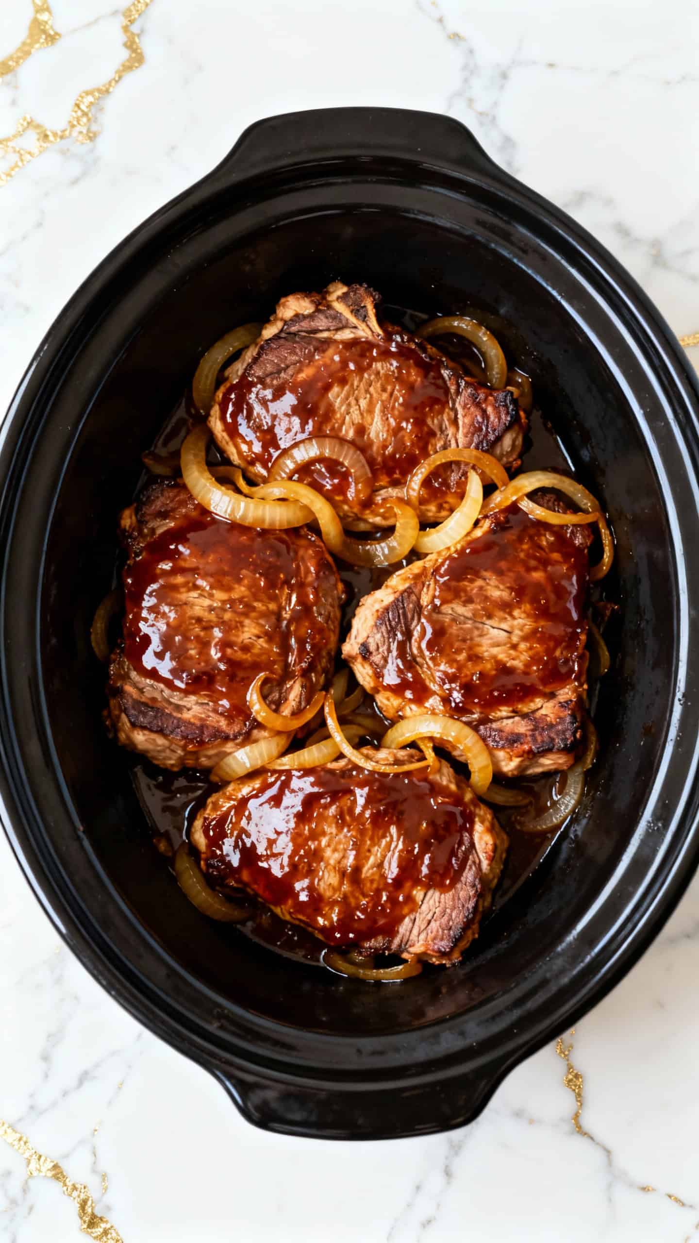 Crockpot BBQ Pork Chops - Spice Up Bites