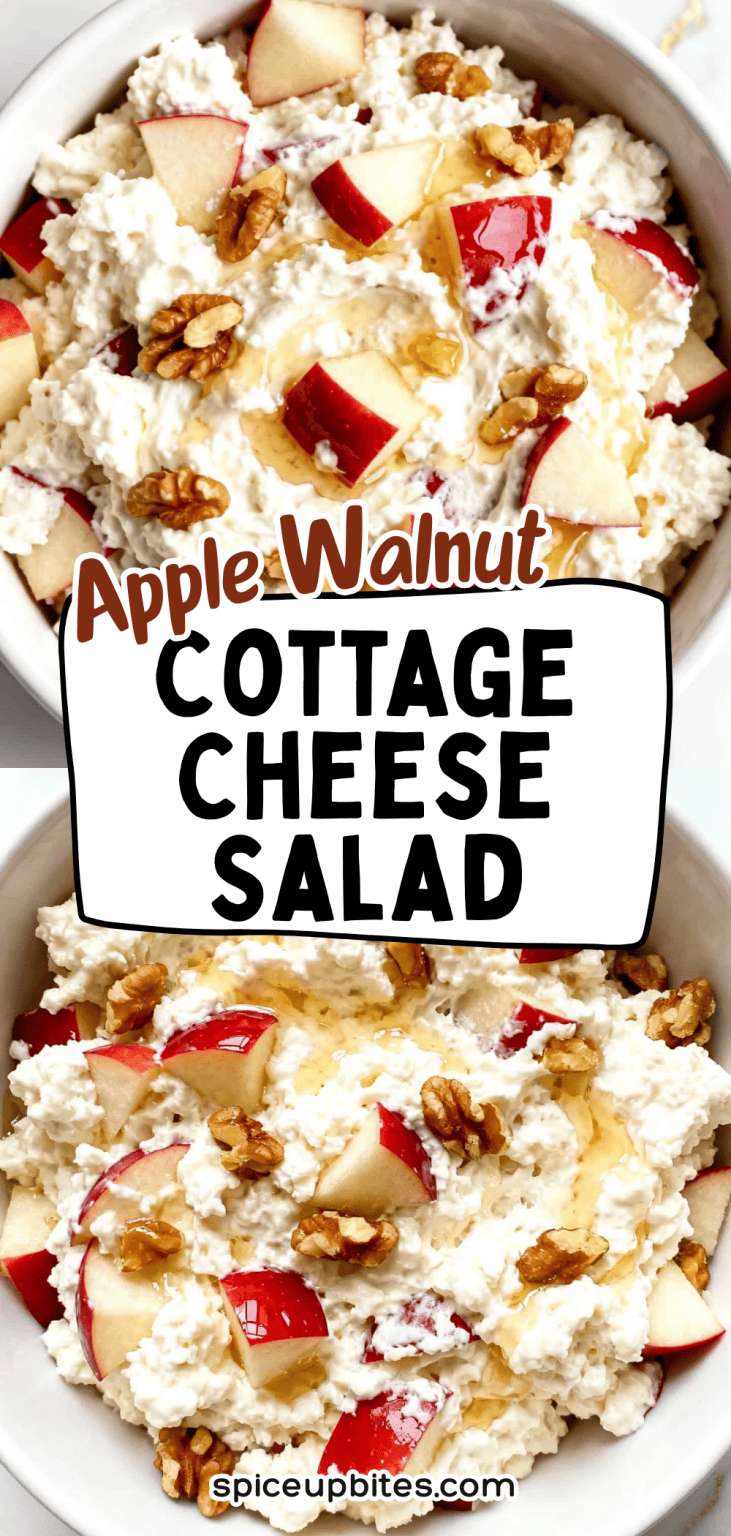 Apple Walnut Cottage Cheese Salad - Spice Up Bites
