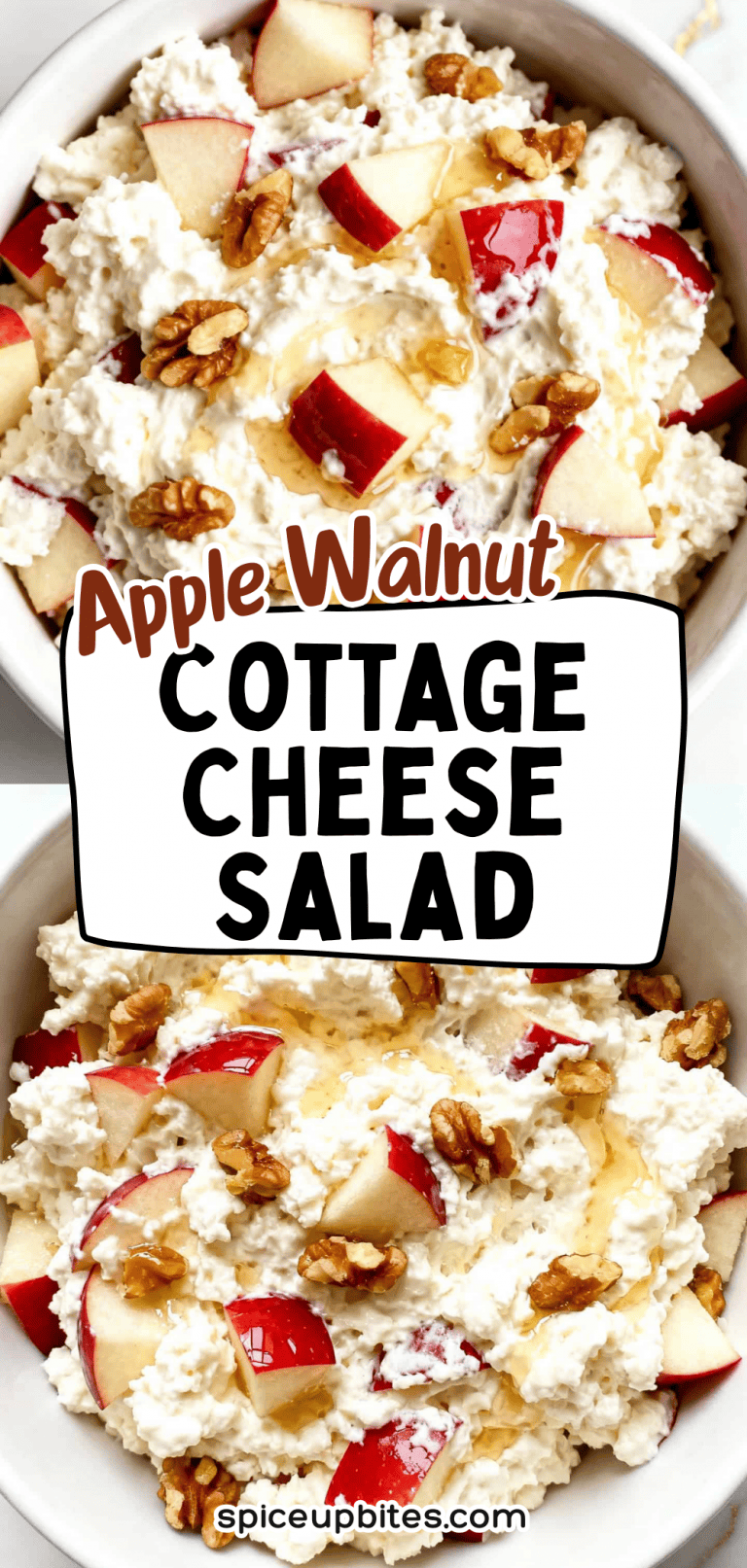 Apple Walnut Cottage Cheese Salad - Spice Up Bites