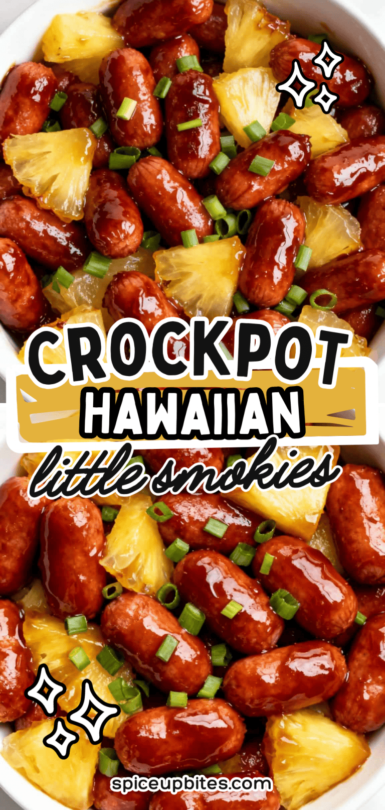 Slow Cooker Hawaiian Little Smokies - Spice Up Bites